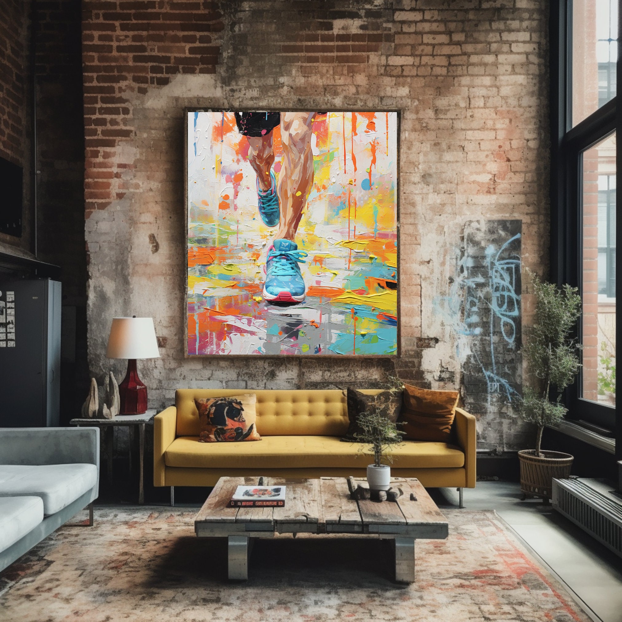 Colourful Abstract, Running Poster, Running Wall Art Print, for Home ...