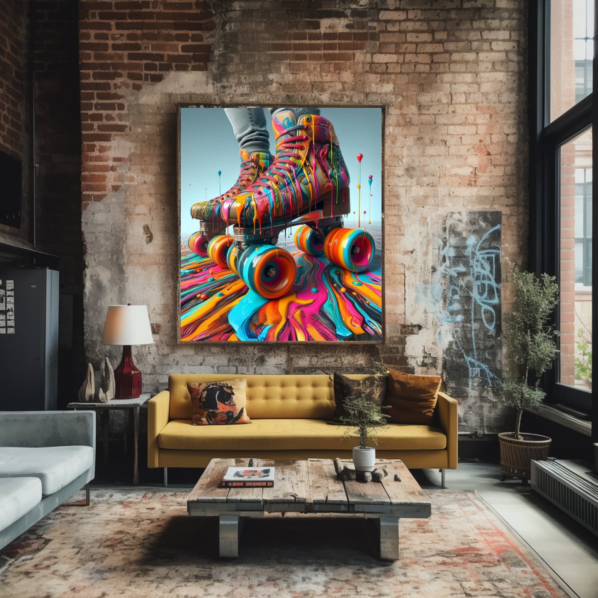 Roller Skate Poster, Roller Skate Art Print, Skating Gift, Quad Skate ...