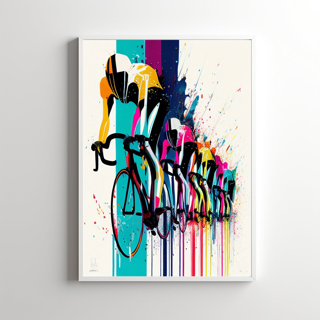 Cycling Poster, Bike Wall Art Print, Cycling Gift, Bicycle Print, Print ...