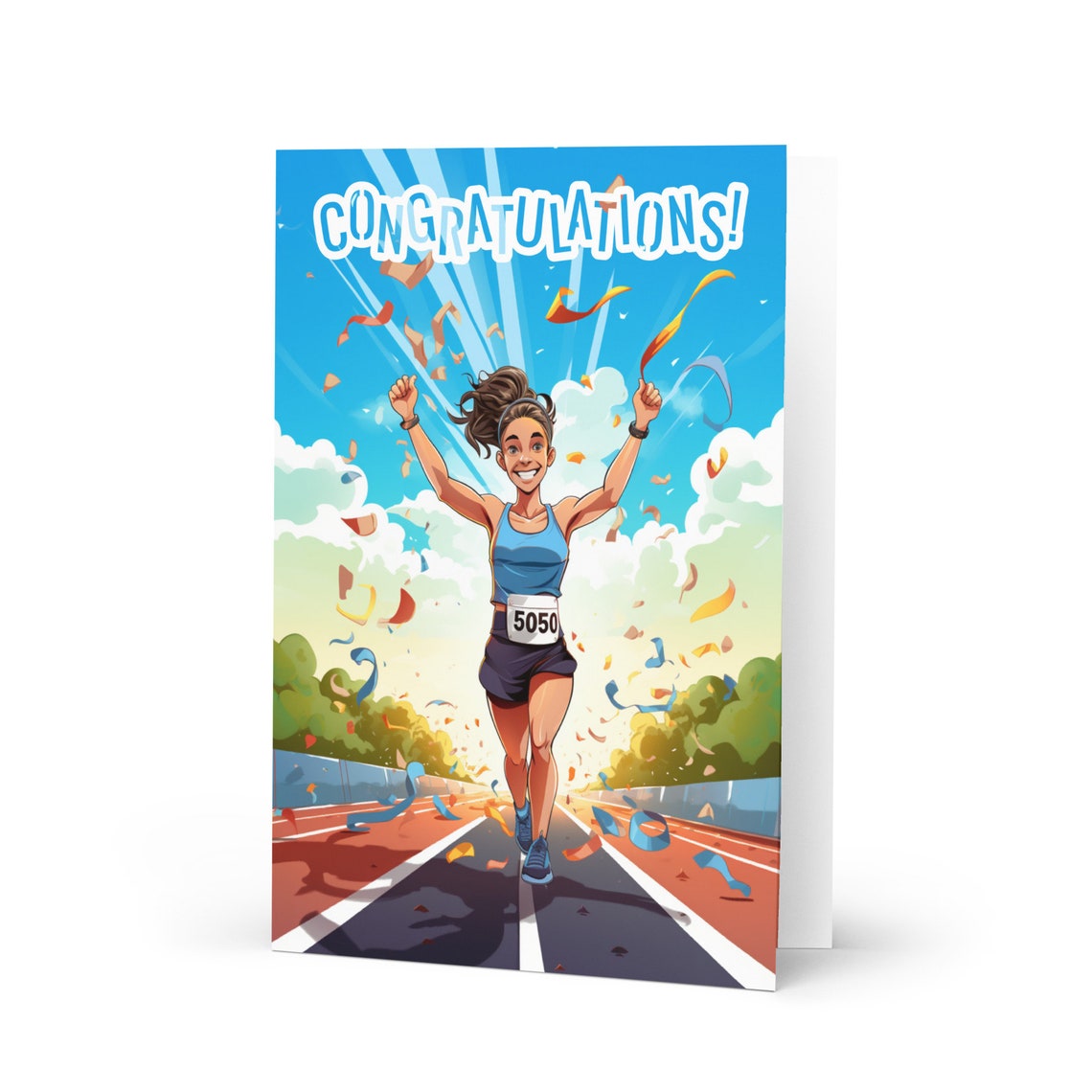 Congratulations Card for Runners, Well Done Greeting Card, Gift for ...
