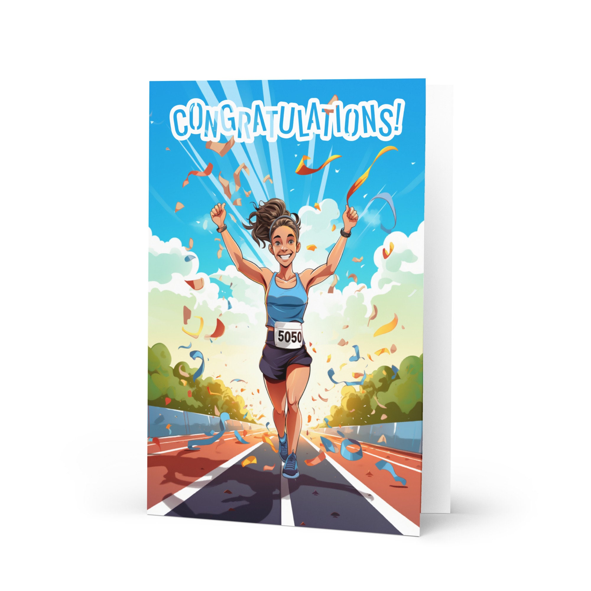 Congratulations Card for Runners, Well Done Greeting Card, Gift for ...