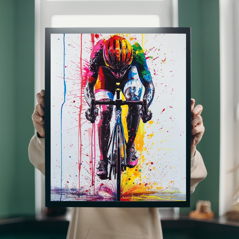 Cycling Poster, Bike Wall Art Print, Cycling Gift, Bicycle Print, Print ...
