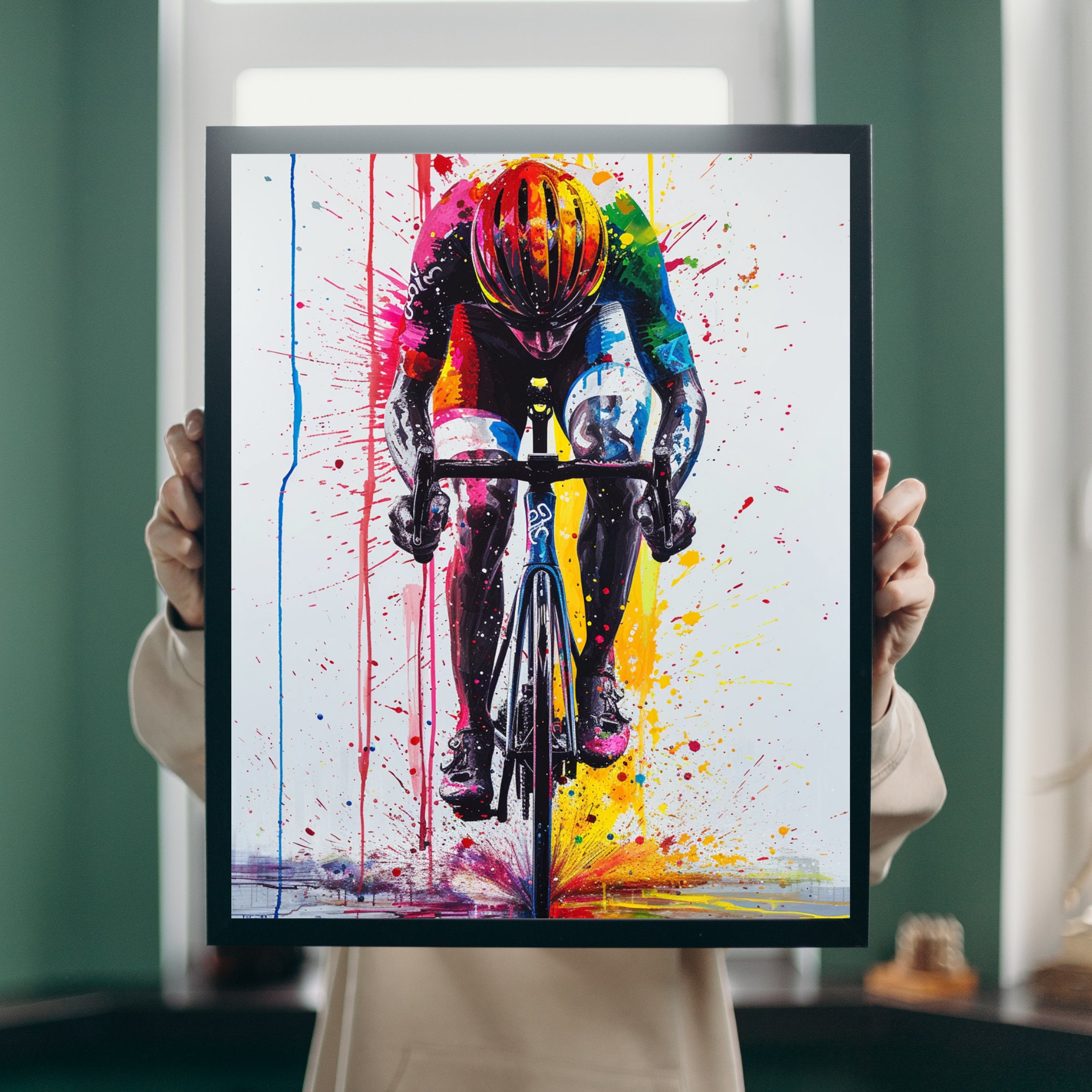 Cycling Poster, Bike Wall Art Print, Cycling Gift, Bicycle Print, Print ...