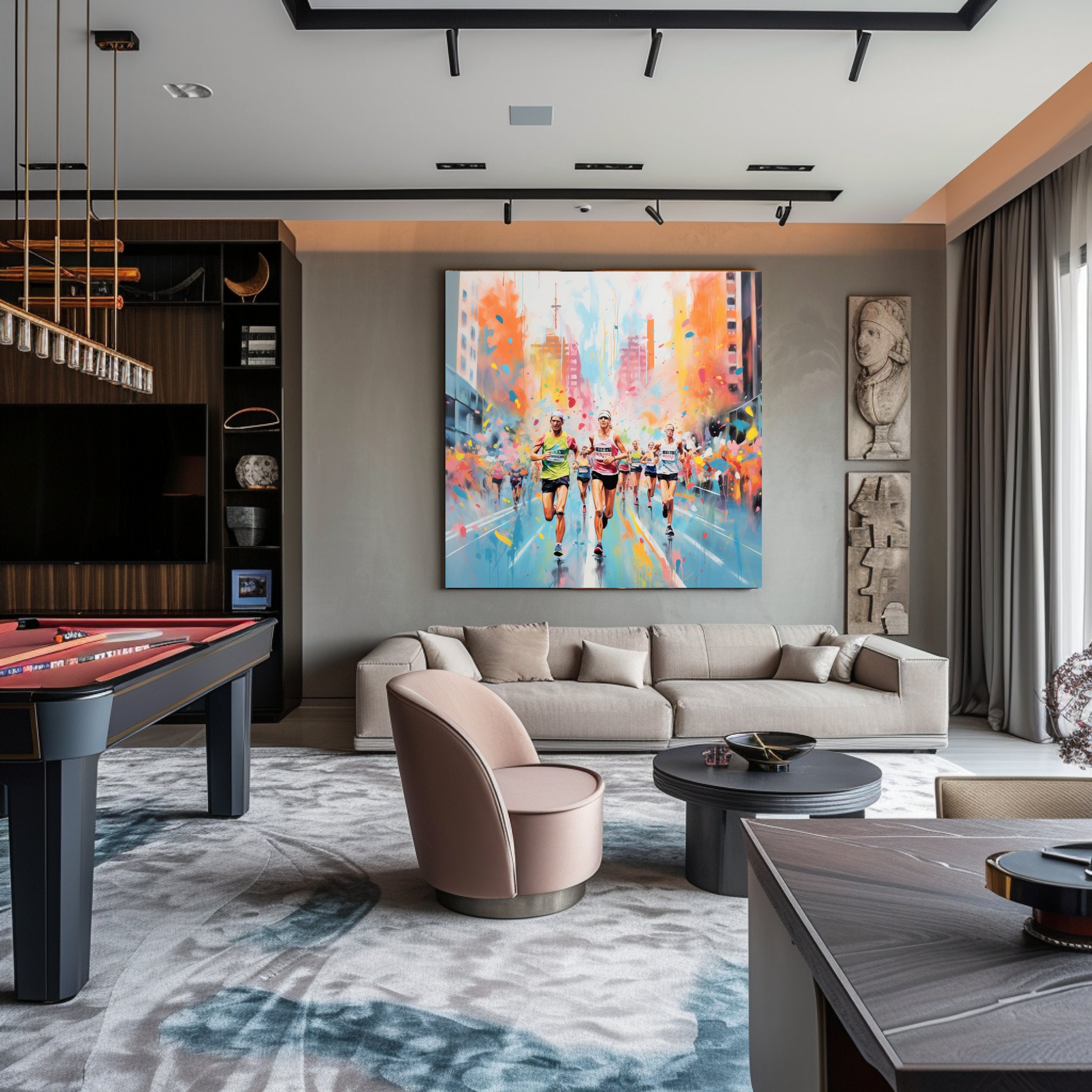 Running Poster, Marathon Poster, Running Print, Gift for Runner, Wall ...