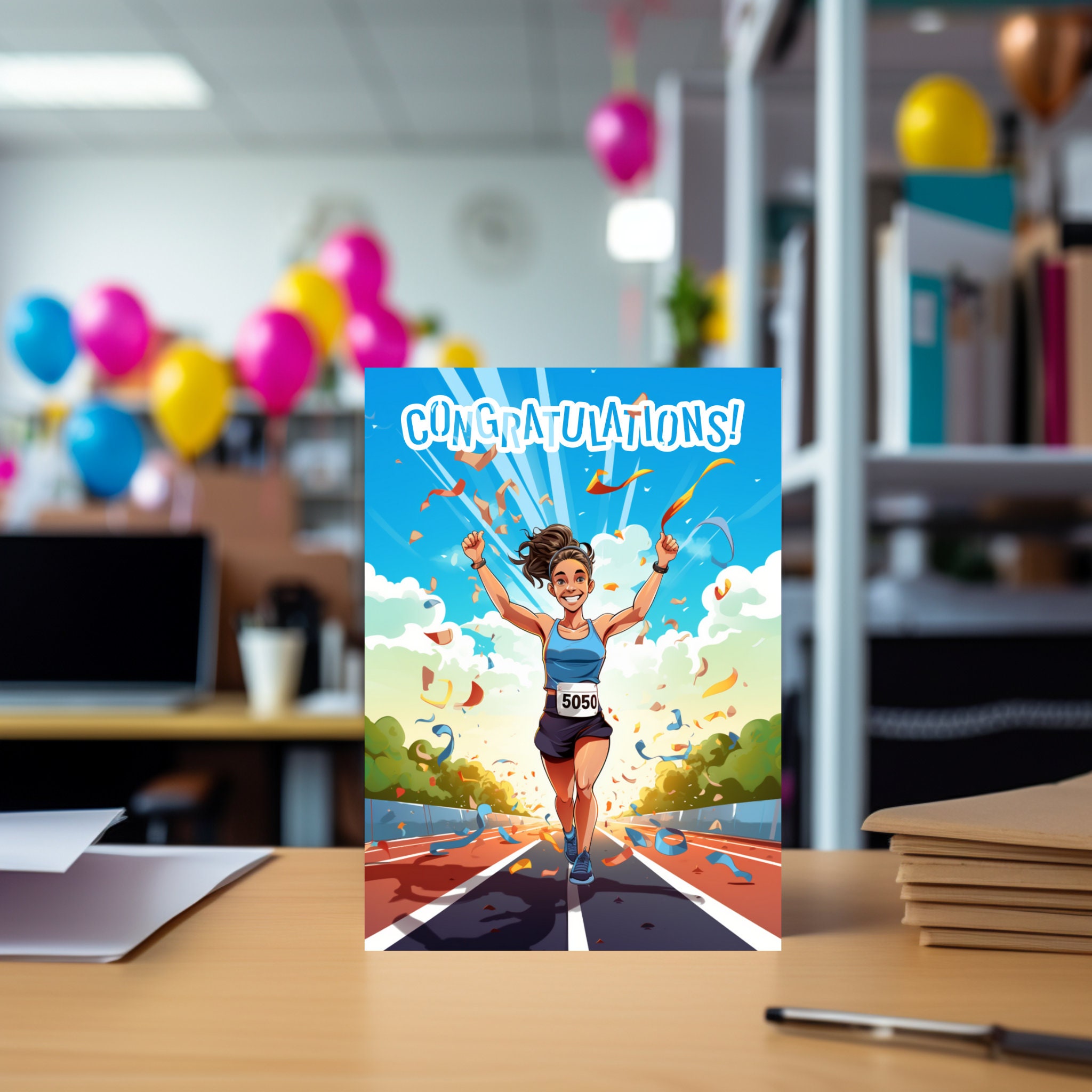 Congratulations Card for Runners, Well Done Greeting Card, Gift for ...