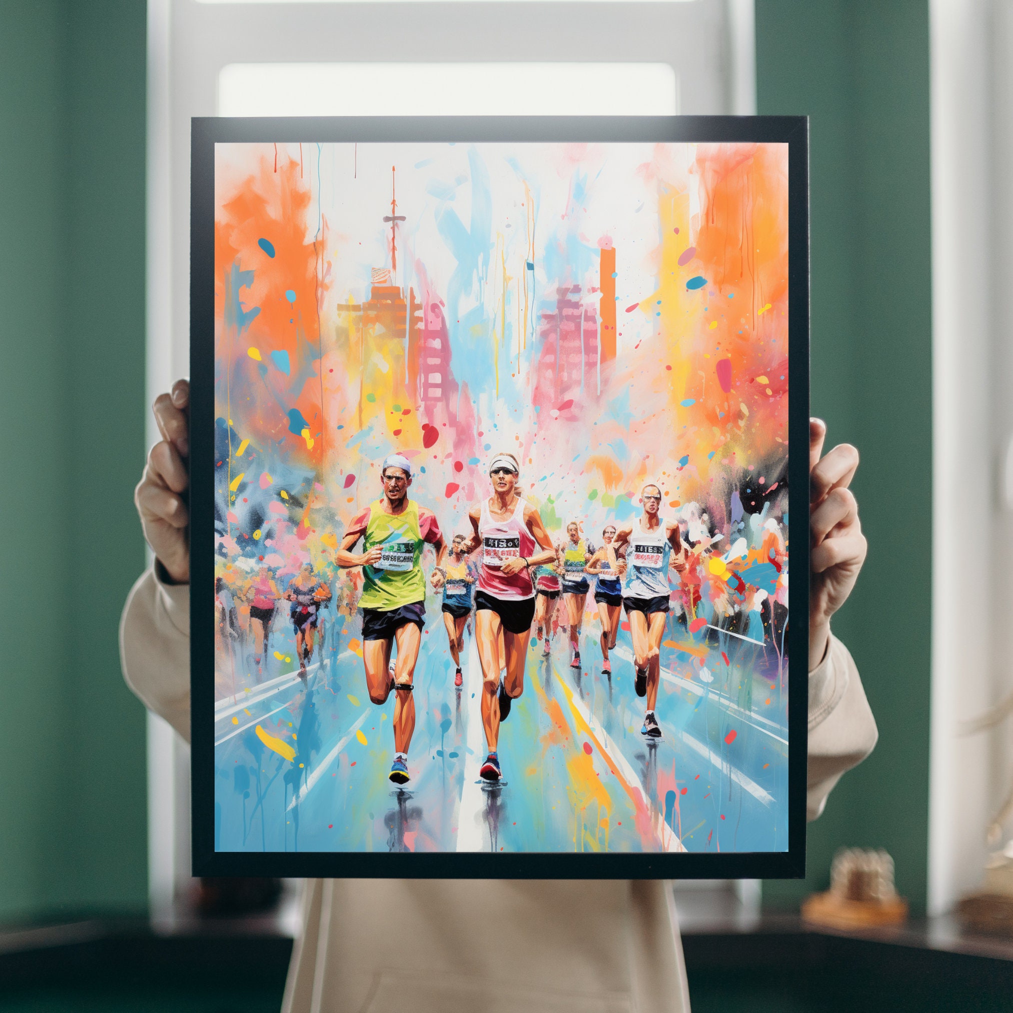 Running Poster, Marathon Poster, Running Print, Gift for Runner, Wall ...