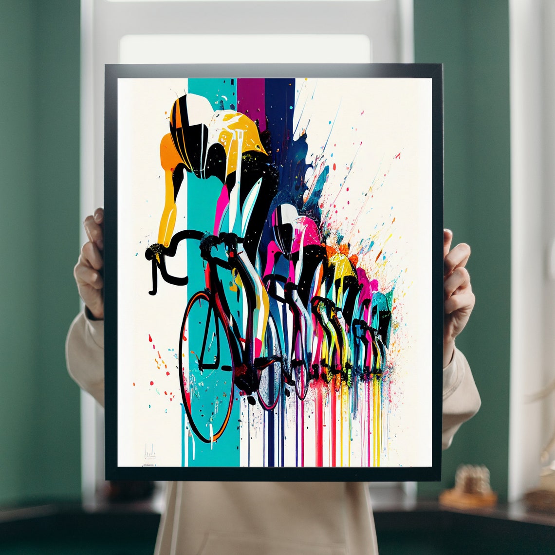 Cycling Poster, Bike Wall Art Print, Cycling Gift, Bicycle Print, Print ...