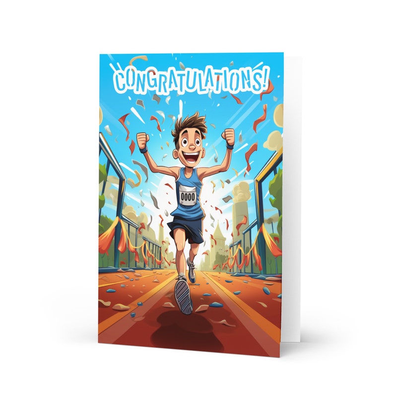 Congratulations Card for Runners, Well Done Greeting Card, Gift for ...