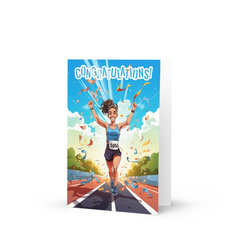 Congratulations Card for Runners, Well Done Greeting Card, Gift for ...
