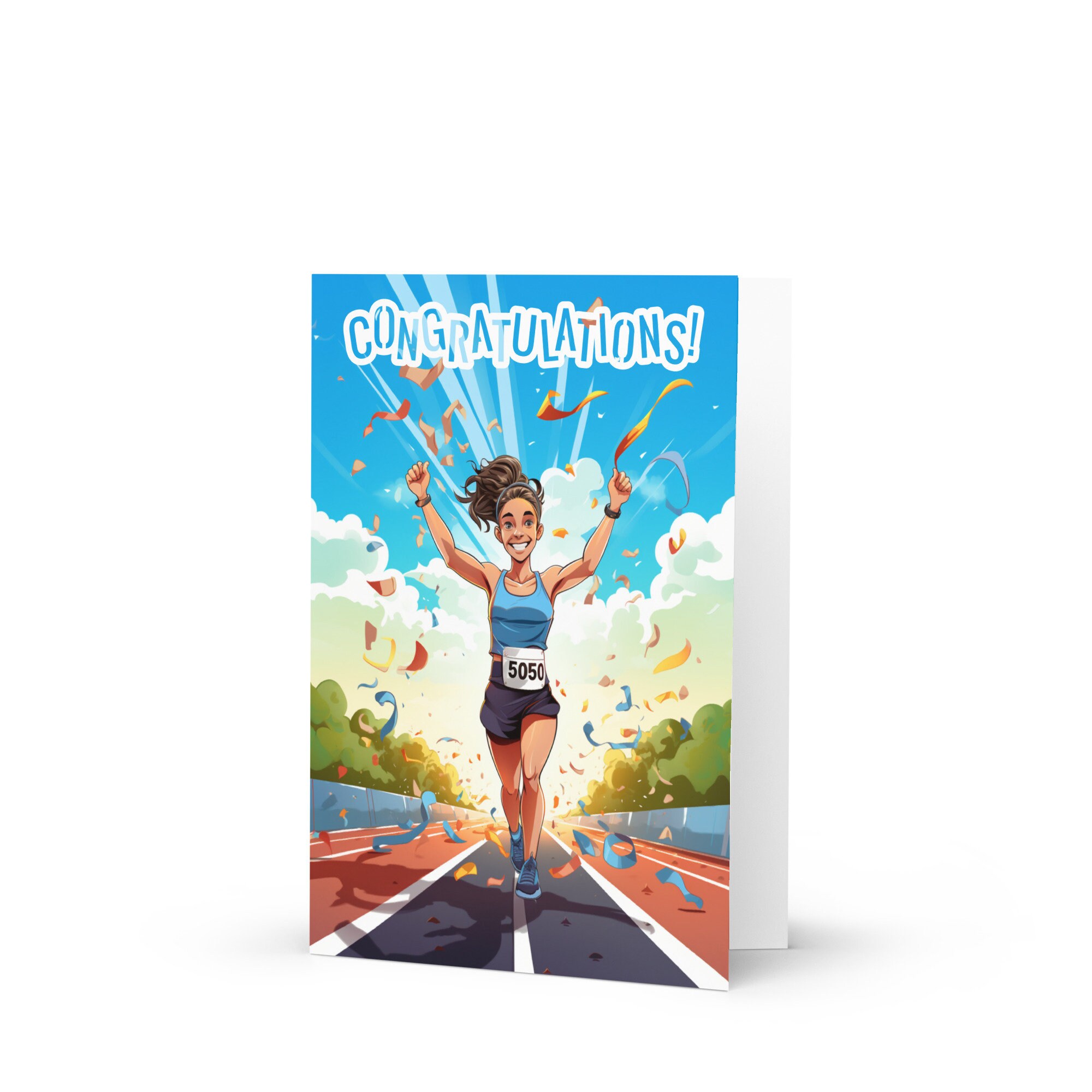 Congratulations Card for Runners, Well Done Greeting Card, Gift for ...
