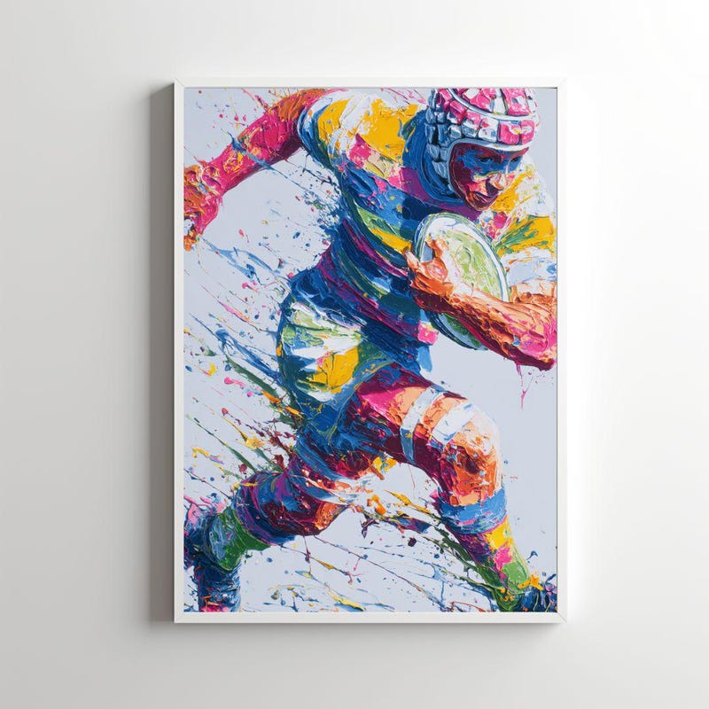 Rugby Painting - Etsy