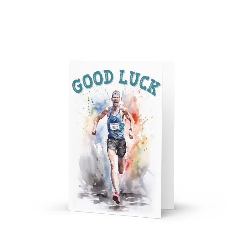Marathon Runner Card: Good Luck, Well Done Greeting - Etsy