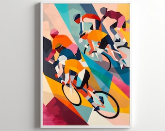 Cycling Poster, Bike Wall Art Print, Cycling Gift, Bicycle Print, Print ...