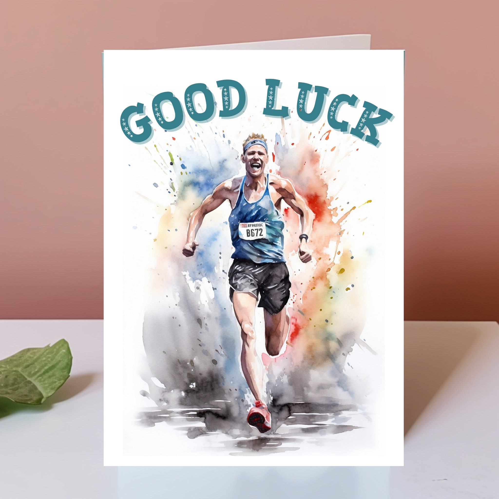 Marathon Runner Card: Good Luck, Well Done Greeting - Etsy