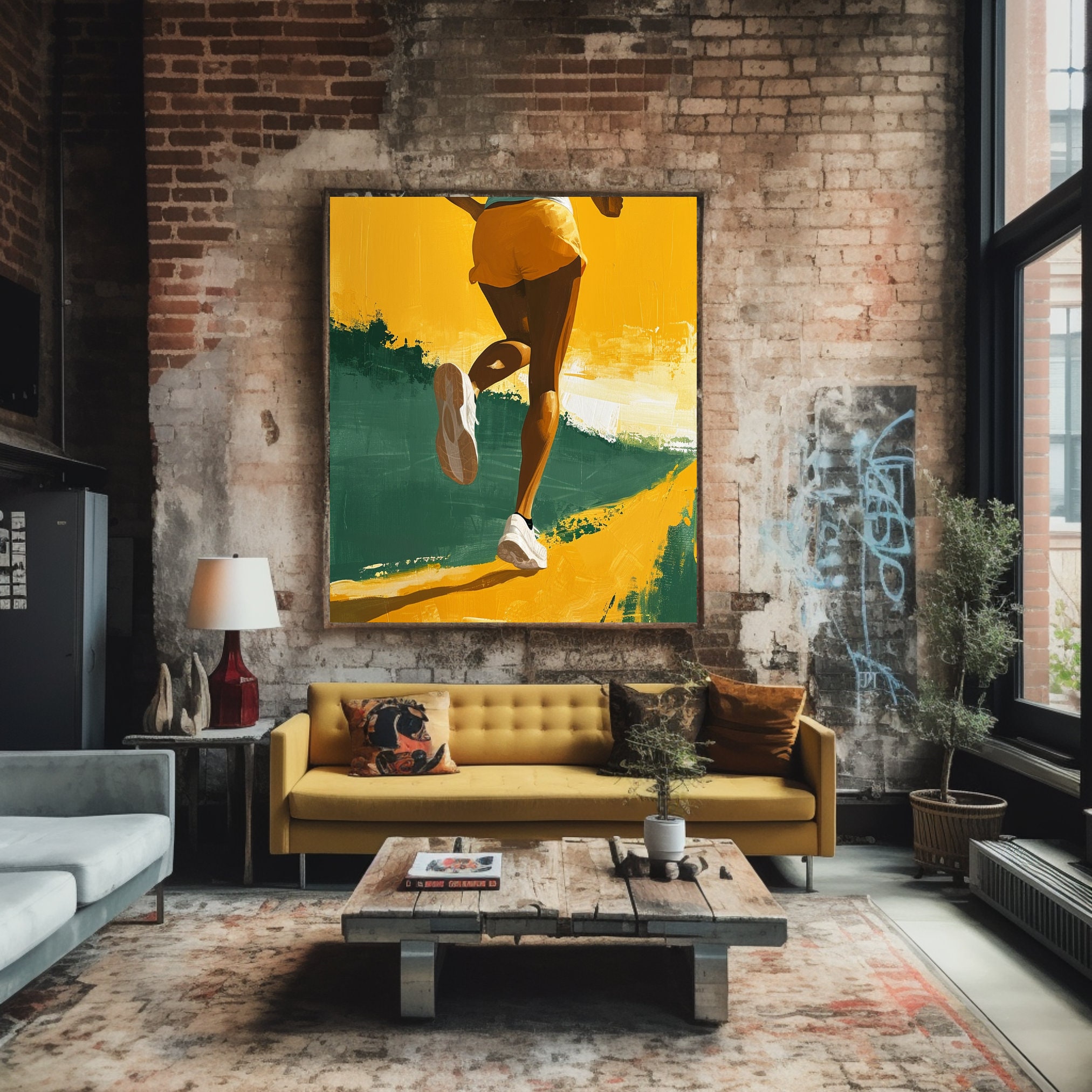 Abstract Running Art Print: Marathon Runner Gift (digital Download) - Etsy