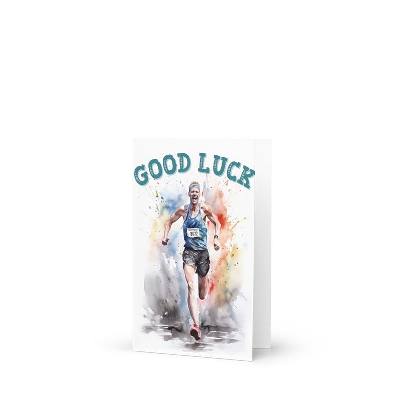 Marathon Runner Card: Good Luck, Well Done Greeting - Etsy