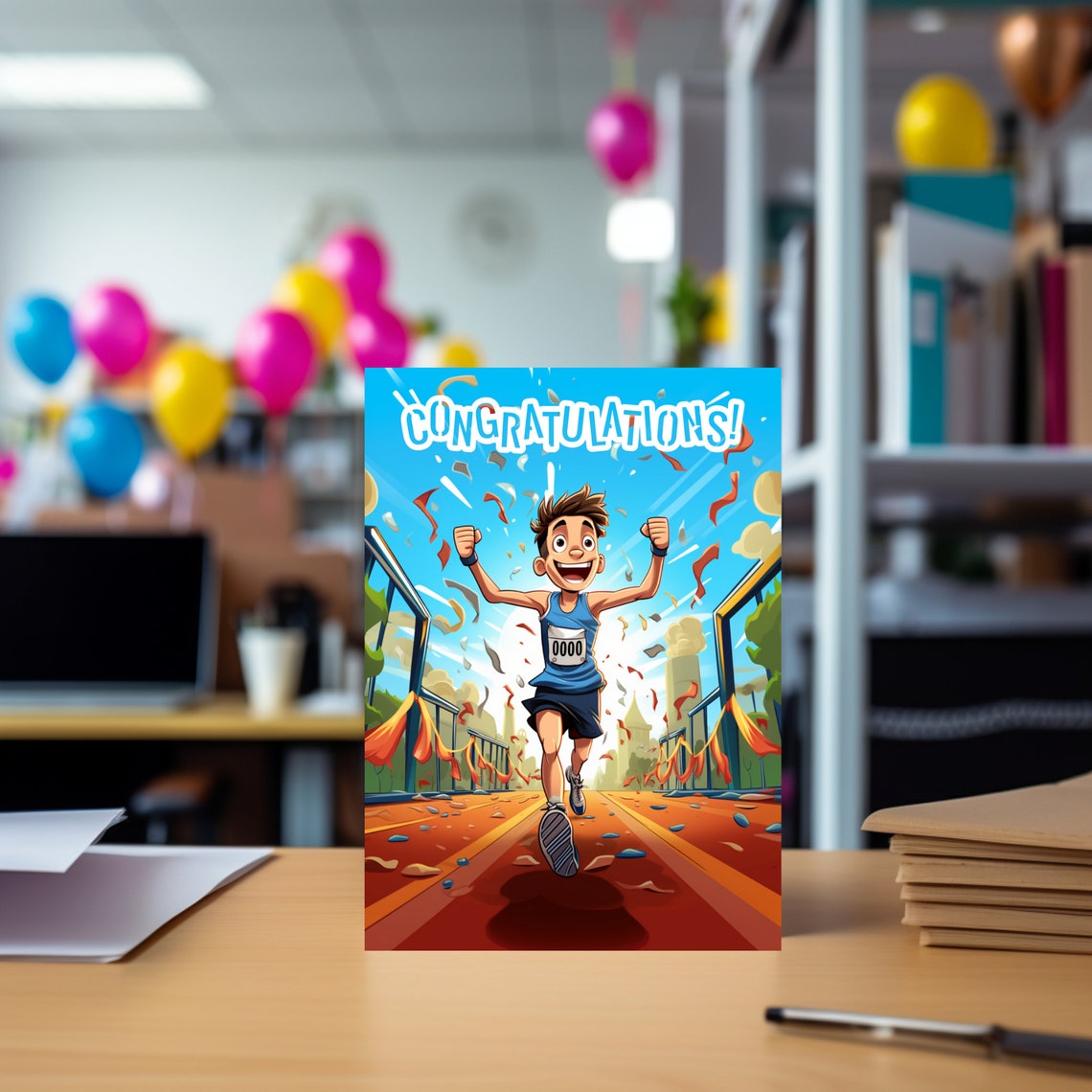 Congratulations Card for Runners, Well Done Greeting Card, Gift for ...
