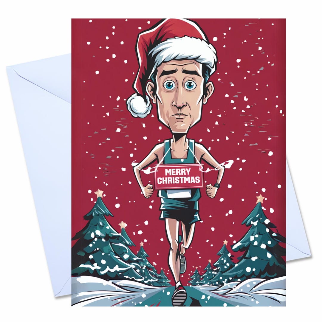 Funny Runner Christmas Card | Merry Christmas Card for Runners ...