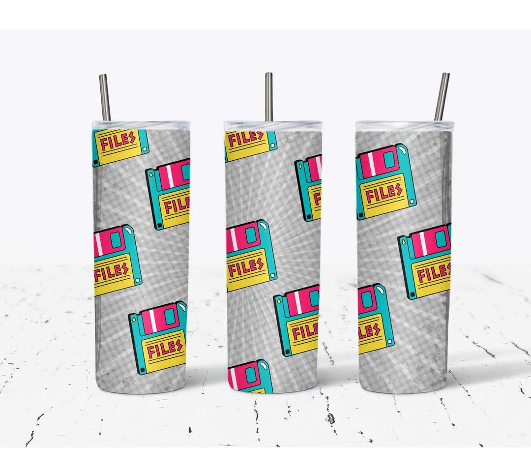 Retro Vintage Computer Disk Sublimation Designs Tumbler Wrap - Etsy