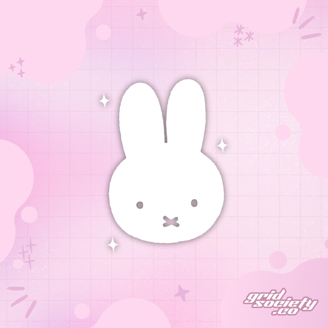 Bunny Sparkle Miffy Inspired Vinyl Decal • 10cm • Cute, Kawaii, Bumper ...