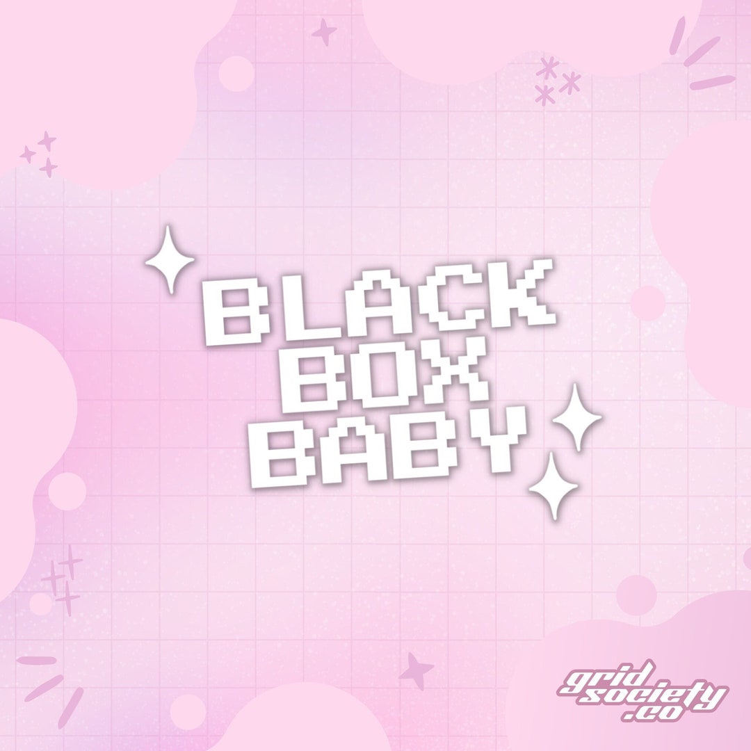 Black Box Baby Vinyl Decal: Pixel Font Car Bumper Sticker (15cm) - Etsy UK