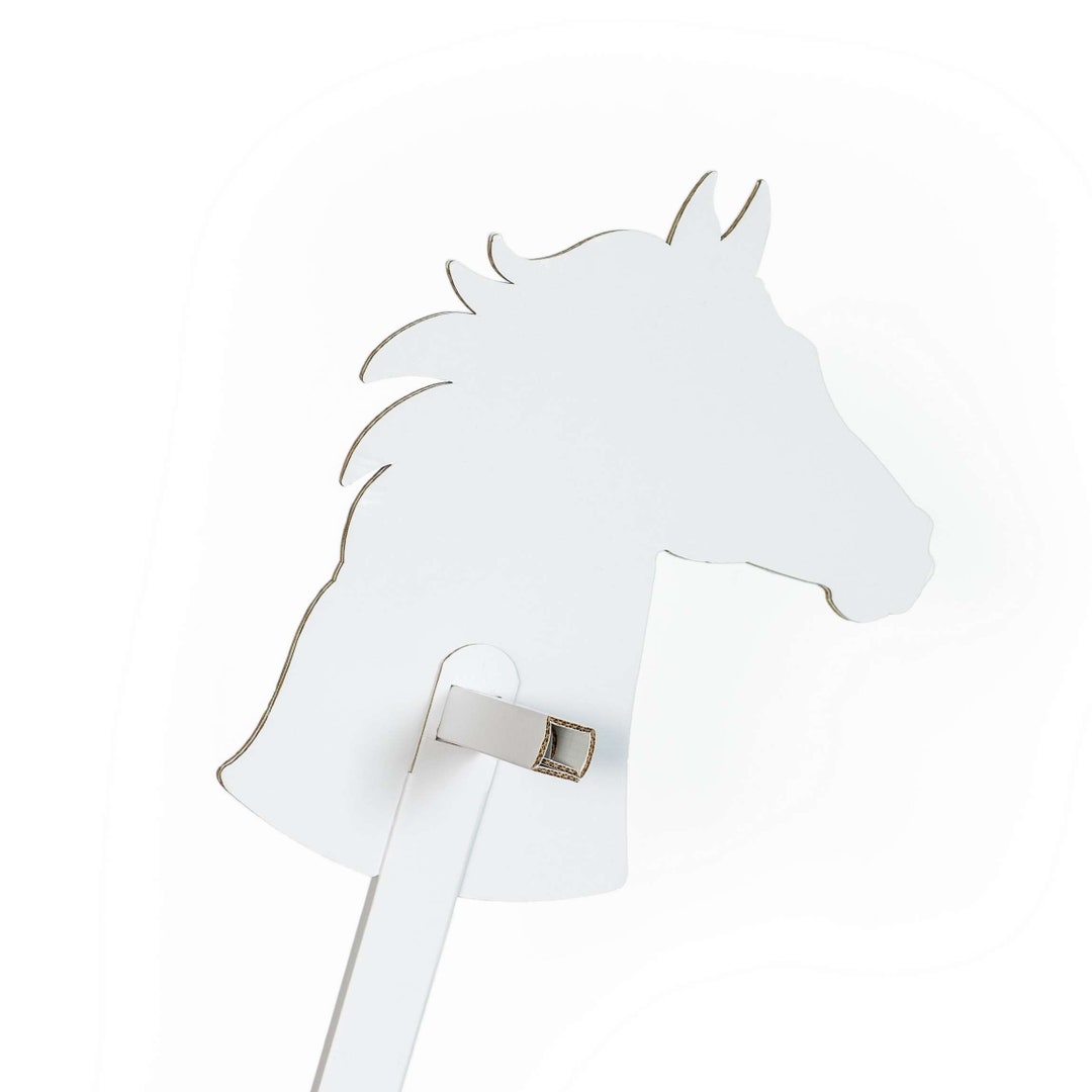 Cardboard Hobby Horse Horse White for Drawing and Crafting Cardboard ...