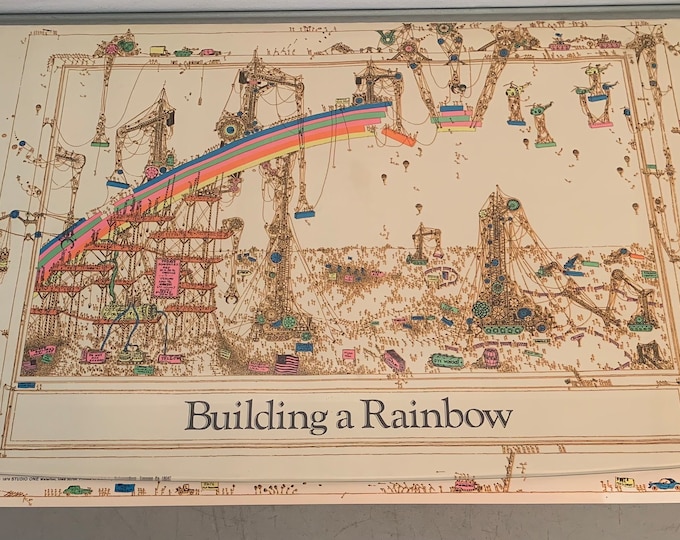 Vintage 1976 Building a Rainbow Poster 36 X 24 Wall Decor - Etsy