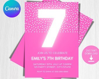 7th Neon Birthday - Etsy