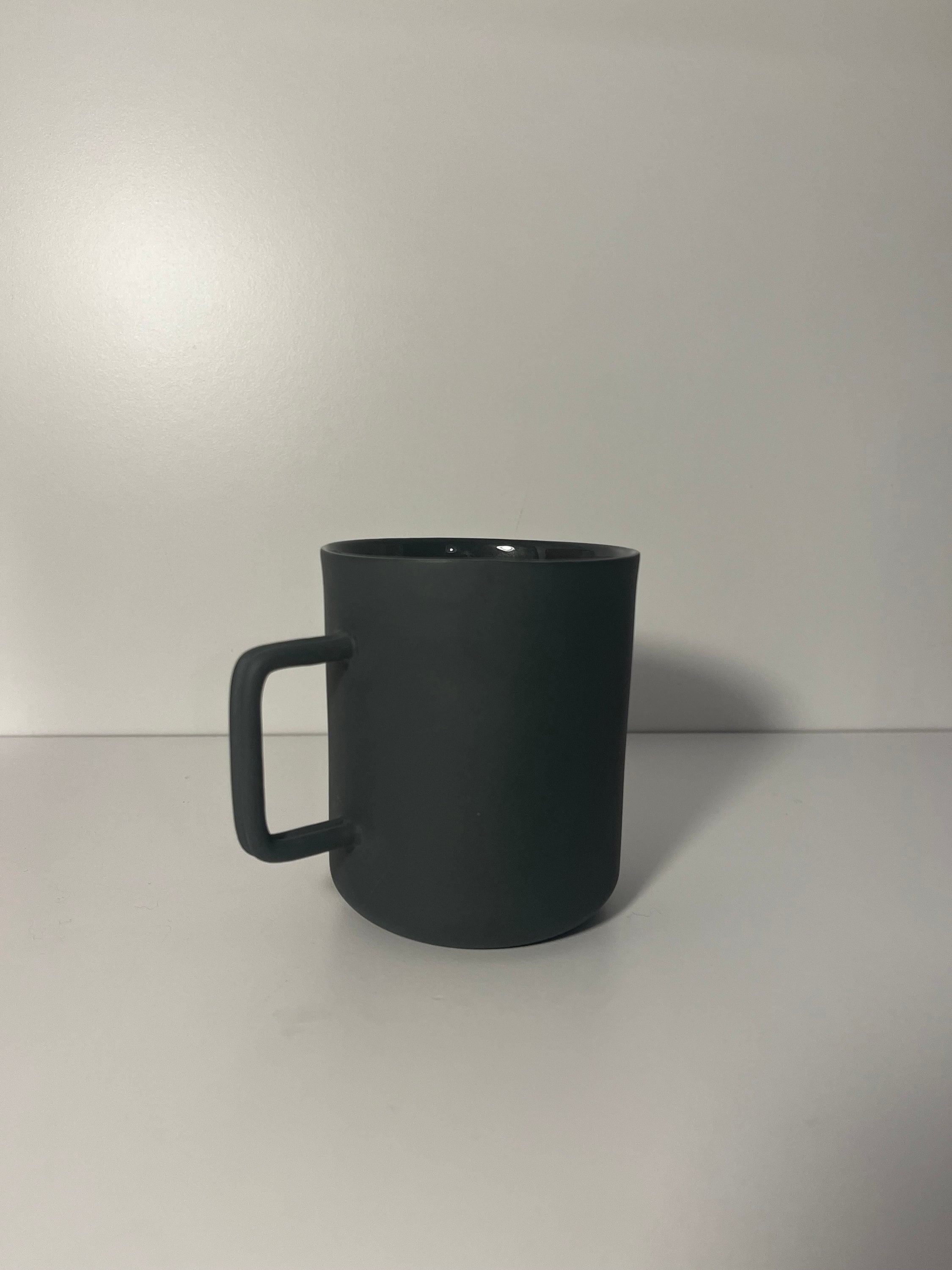 12 Oz Matte Black Thin Porcelain Coffee Mug Handmade Large - Etsy