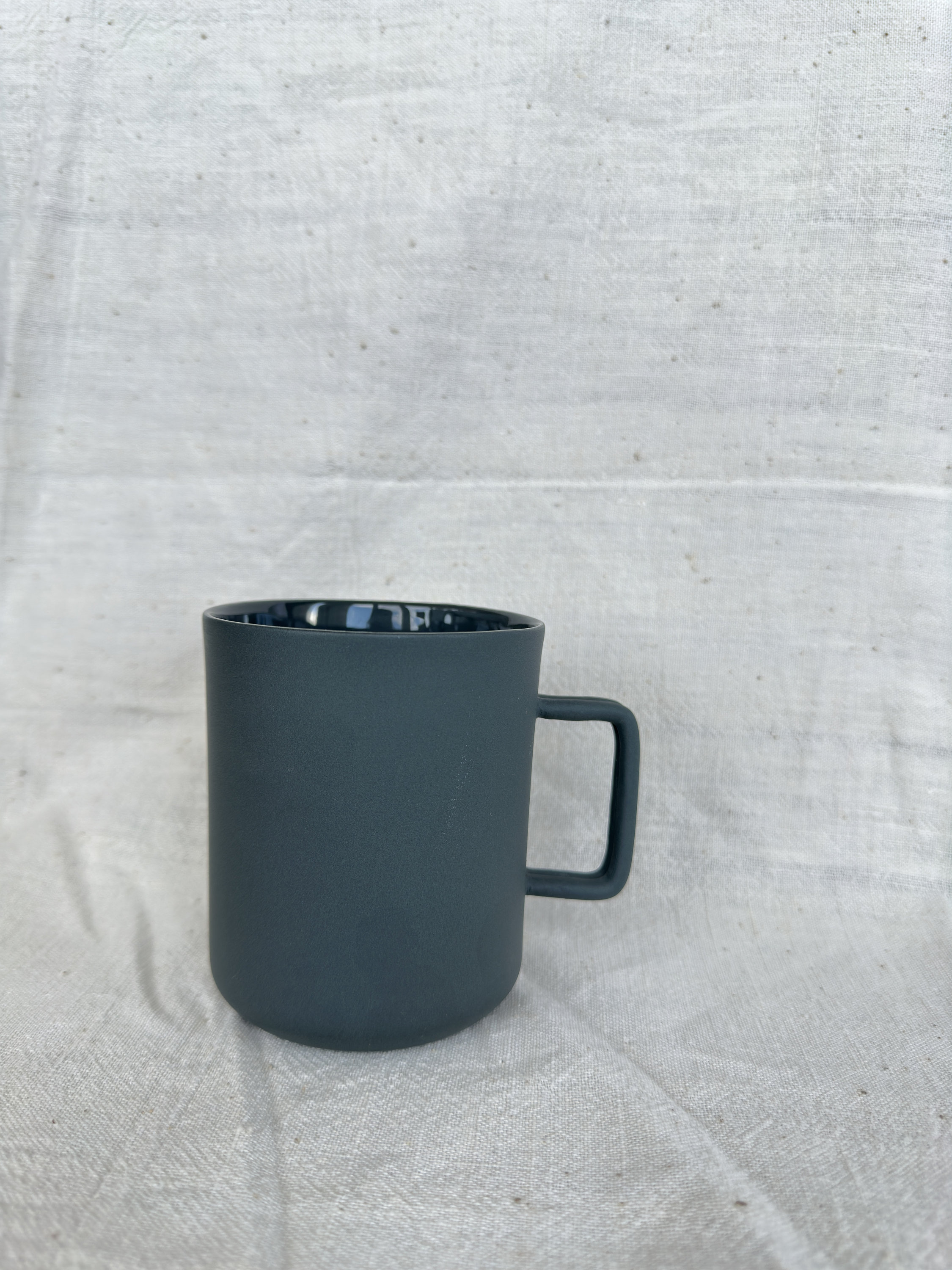 12 Oz Matte Black Thin Porcelain Coffee Mug Handmade Large - Etsy