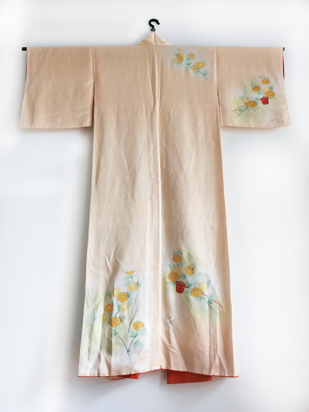 Silk Vintage Kimono, Inro Pattern, Pink Kimono - Etsy