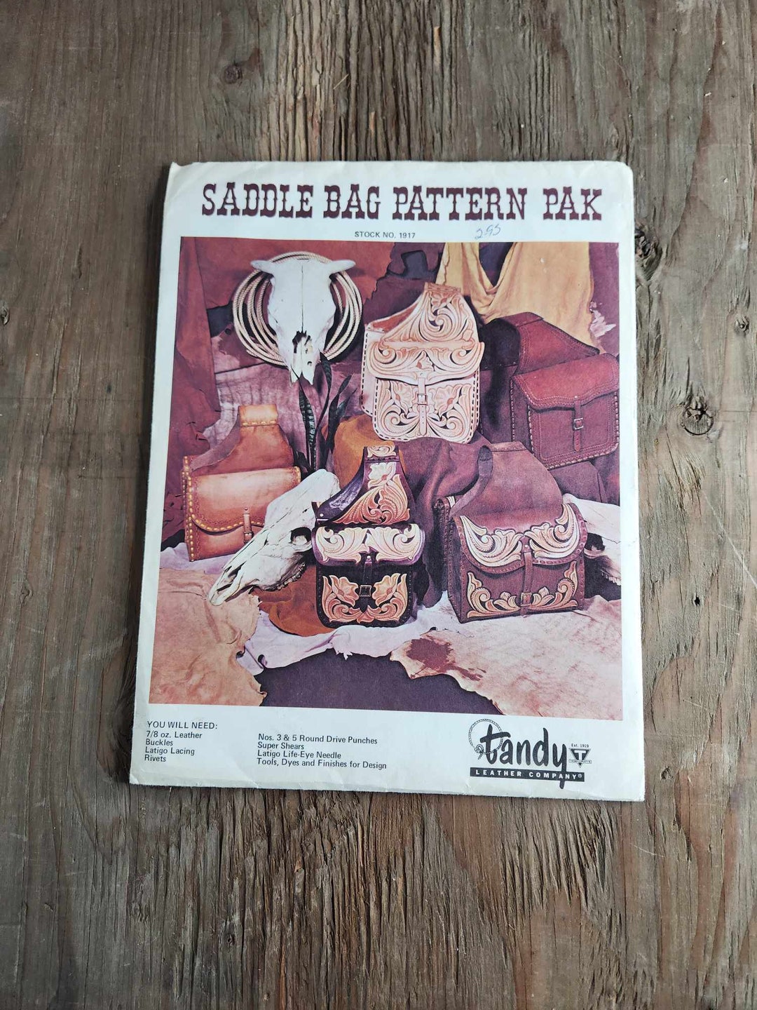 Tandy Leather Company Saddle Bag Pattern Pak No. 1917 - Etsy