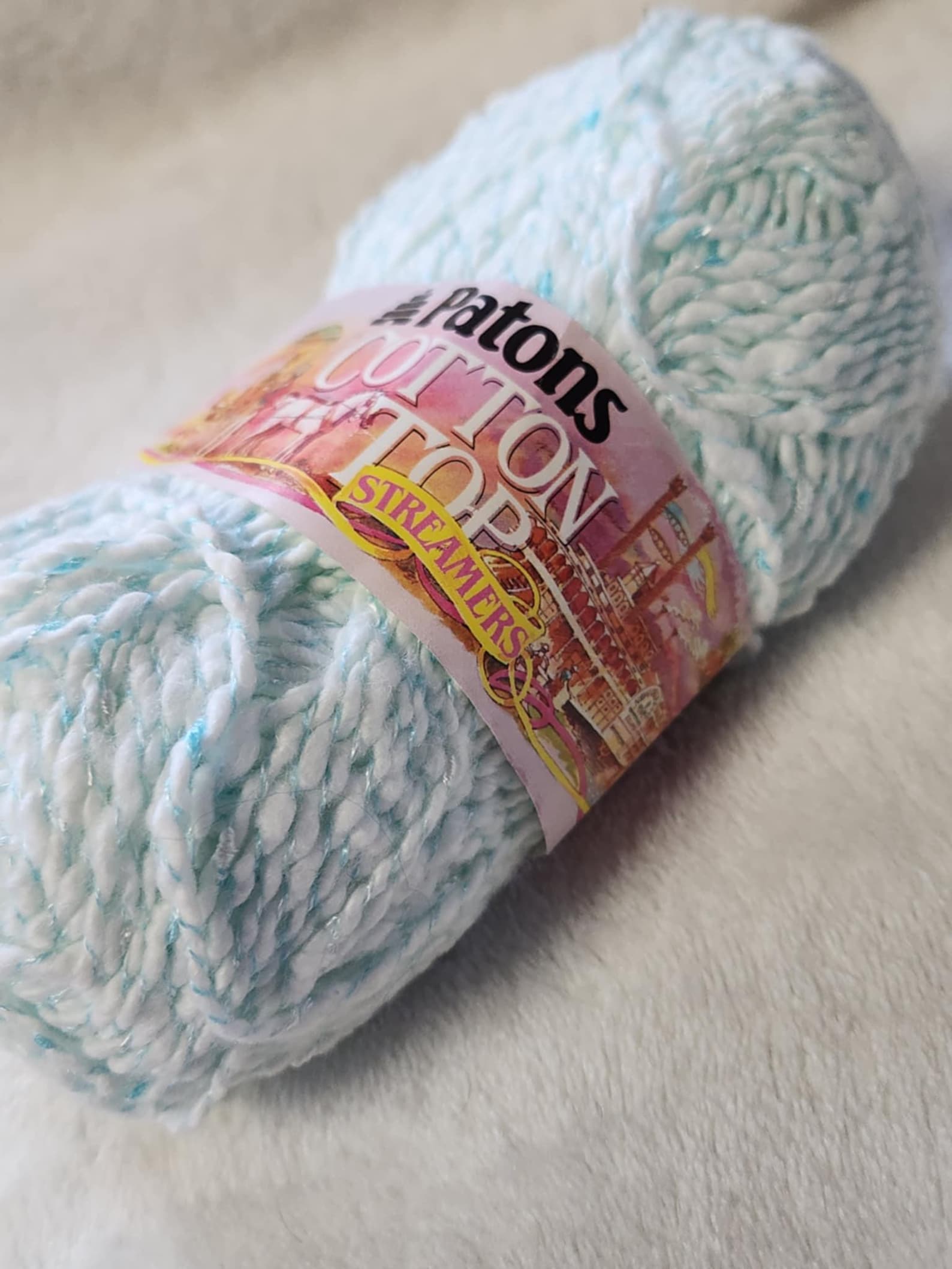 Patons Cotton Top Streamers 50g Yarn Skein Baby Blue - Etsy