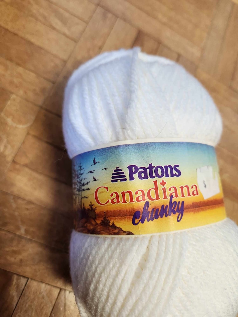 Patons Canadiana Chunky Yarn Skein 100g White - Etsy