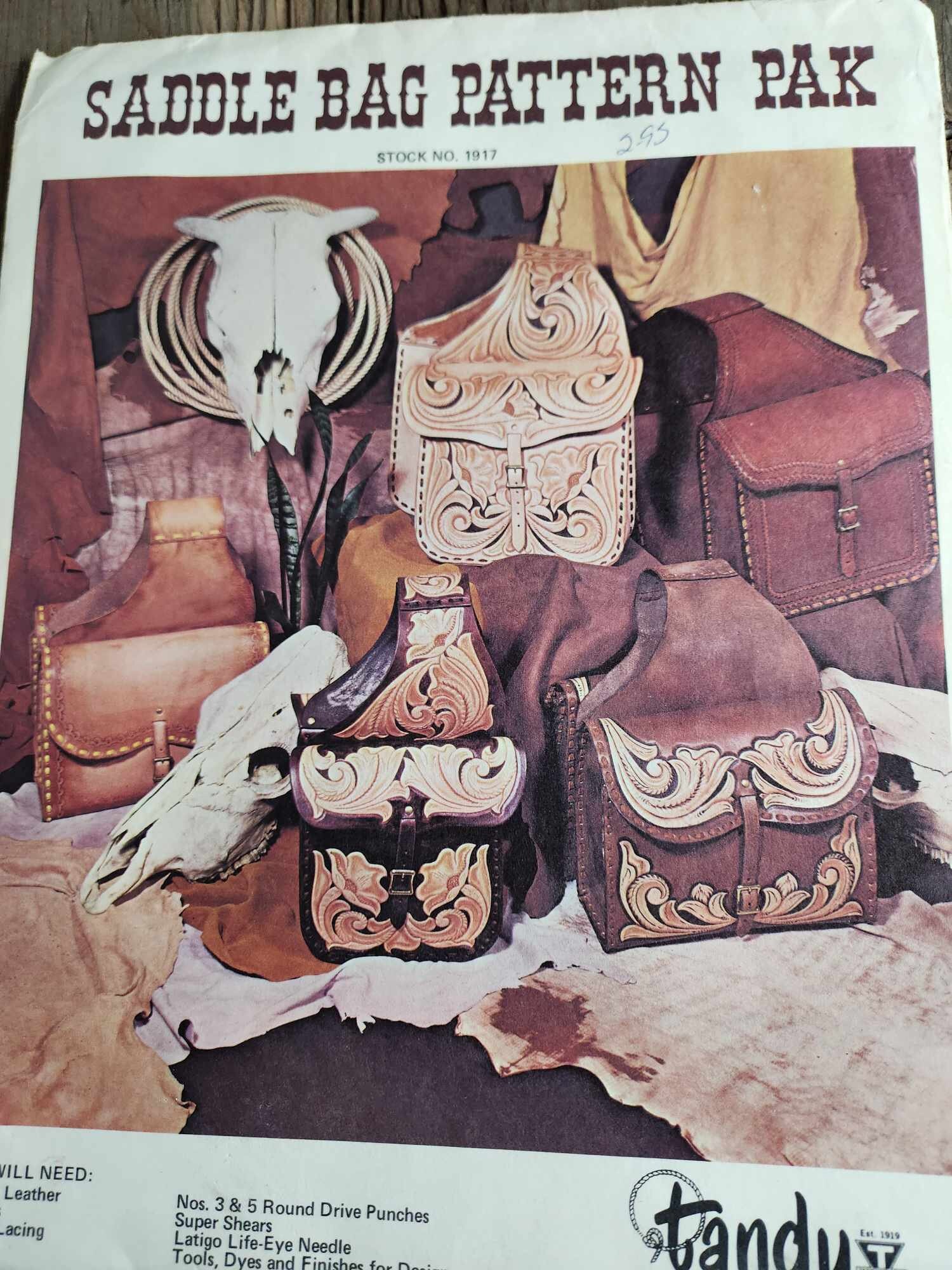 Tandy Leather Company Saddle Bag Pattern Pak No. 1917 - Etsy
