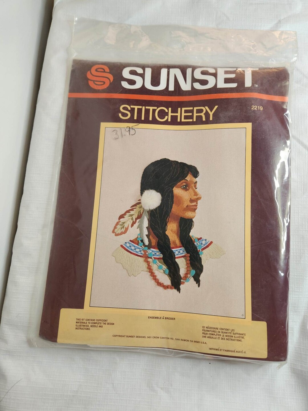 Vintage Unopened Sunset Stitchery Native American Kit 2219 - Etsy