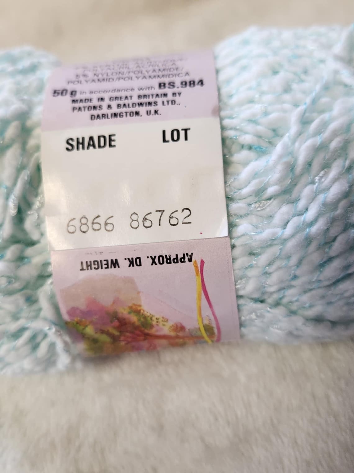 Patons Cotton Top Streamers 50g Yarn Skein Baby Blue - Etsy