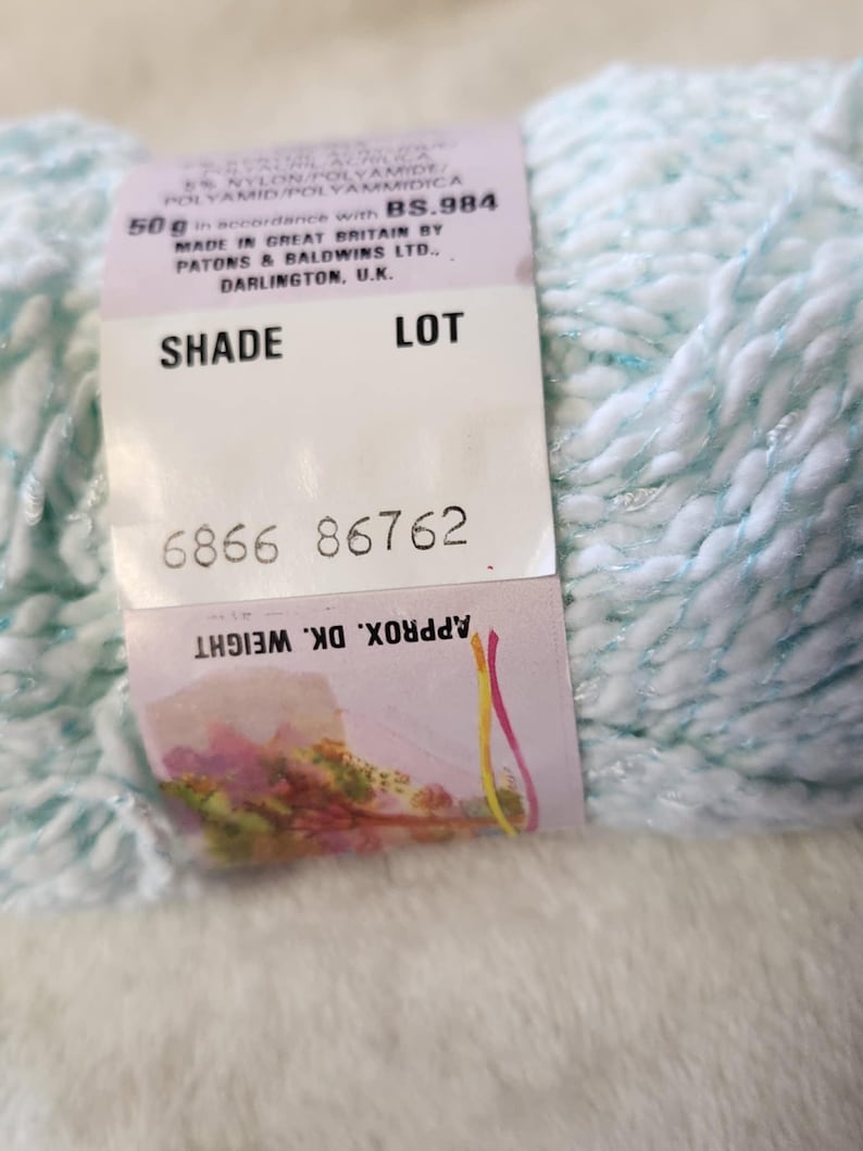 Patons Cotton Top Streamers 50g Yarn Skein Baby Blue - Etsy