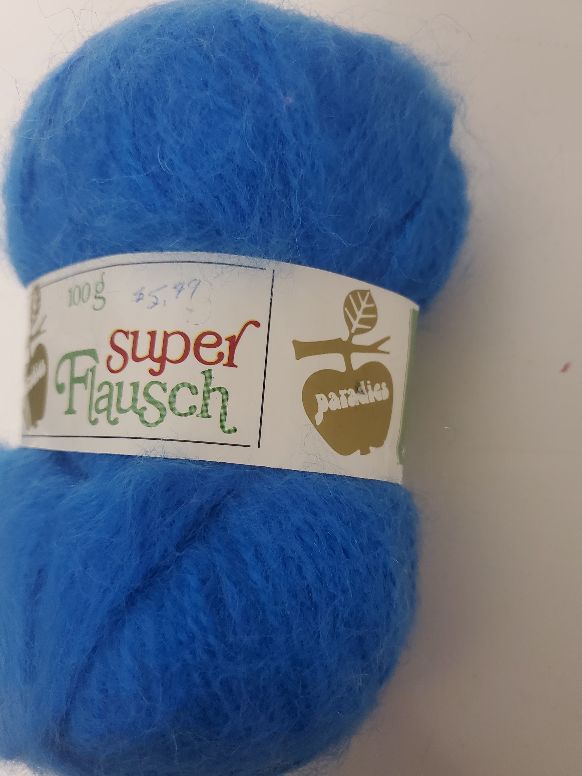 Paradies Super Flausch Vintage German Yarn Skein 100g Bright Blue - Etsy