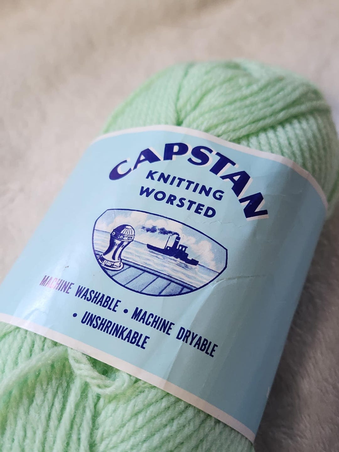 Capstan Knitting Worsted 100% Acrylic Yarn Baby Green - Etsy