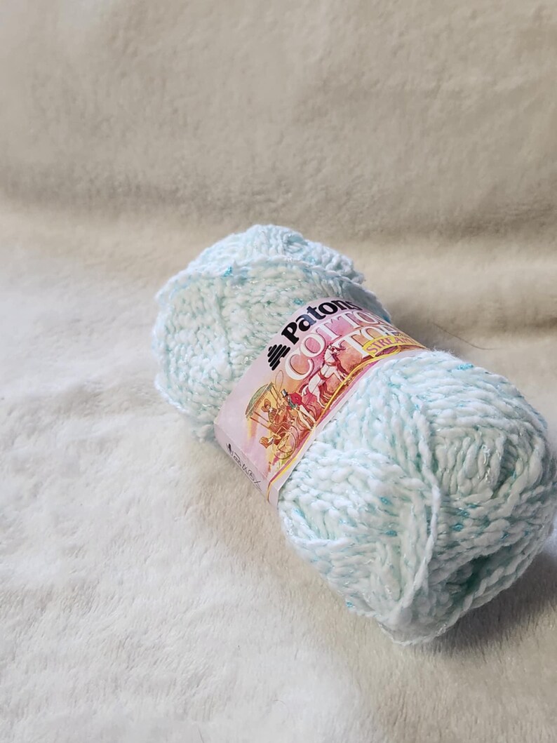 Patons Cotton Top Streamers 50g Yarn Skein Baby Blue - Etsy