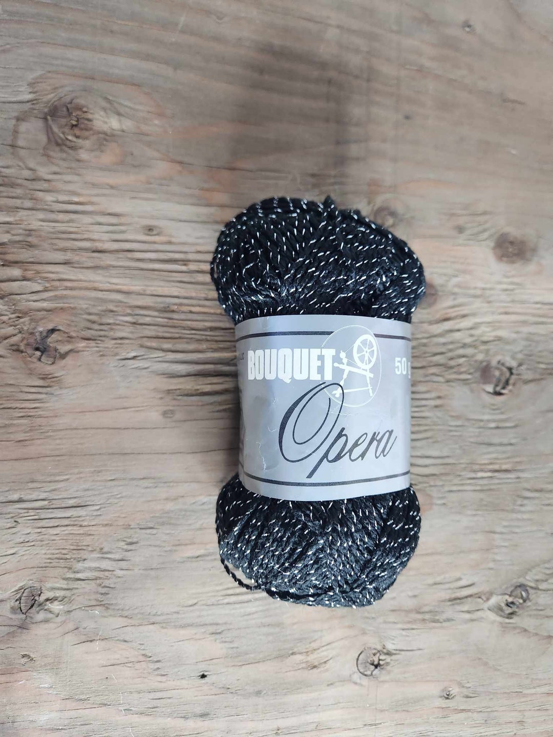 Bouquet Opera Black and Silver Yarn Skein 50g - Etsy UK