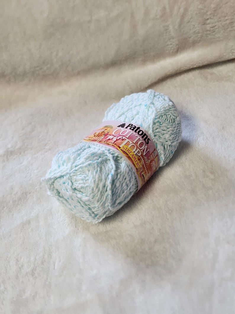 Patons Cotton Top Streamers 50g Yarn Skein Baby Blue - Etsy