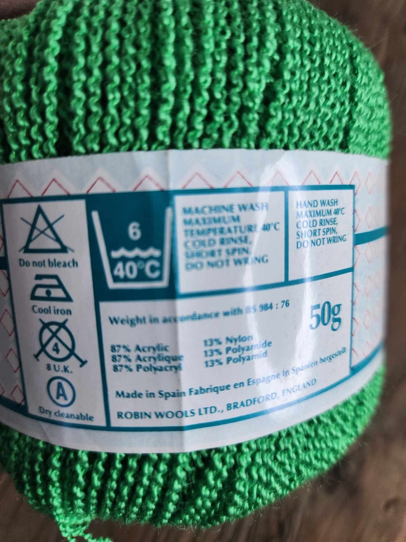 Robin Diamante Double Knitting Yarn 50g Green - Etsy