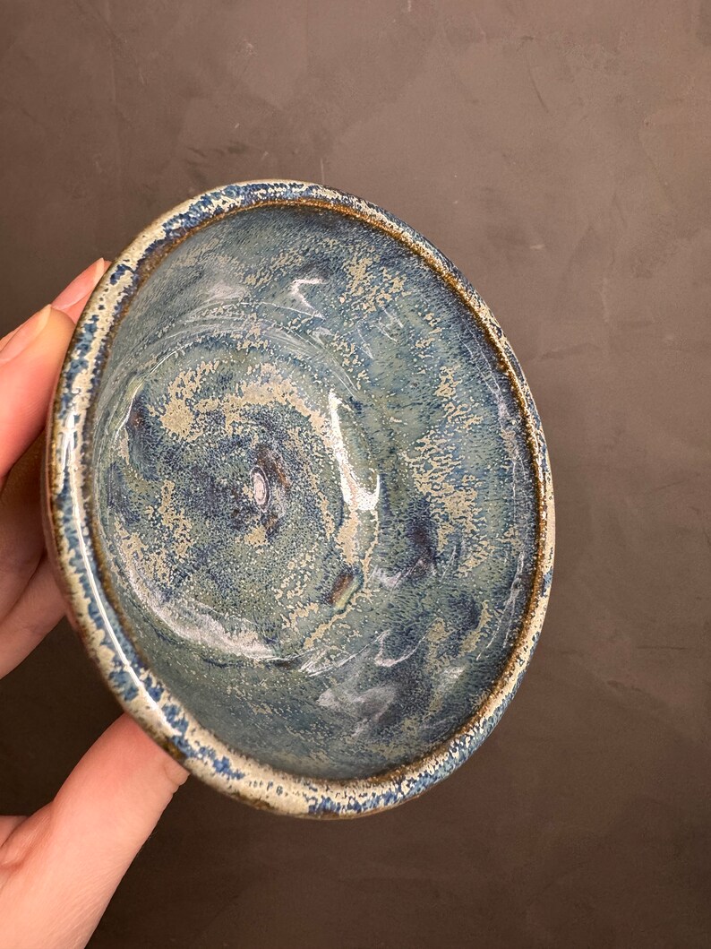Blue Ceramic Bowl Ring Dish Succulent Bowl Dip Bowl Handmade Pottery - Etsy