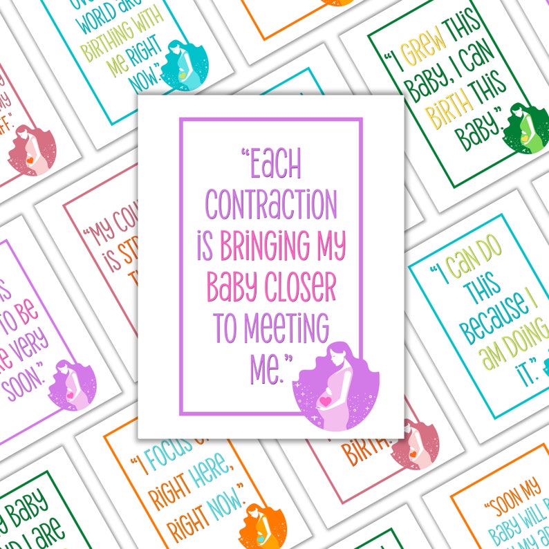 50 PRINTABLE Birth Affirmation Cards | Positive and Encouraging | New ...