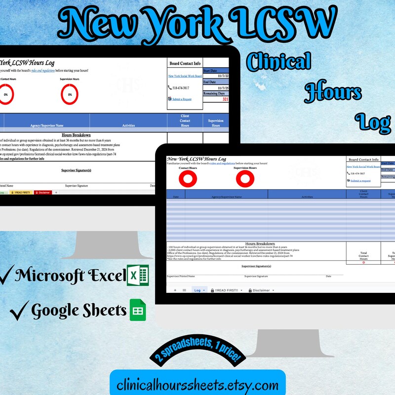 ClinicalHoursSheets - Etsy