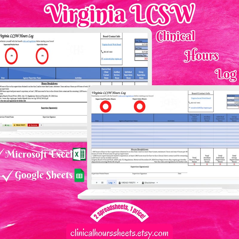 ClinicalHoursSheets - Etsy