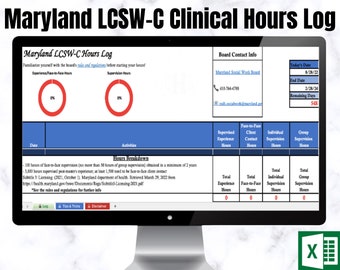Lcsw Supervision Tracker - Etsy