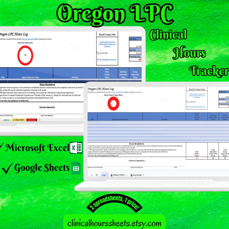 ClinicalHoursSheets - Etsy